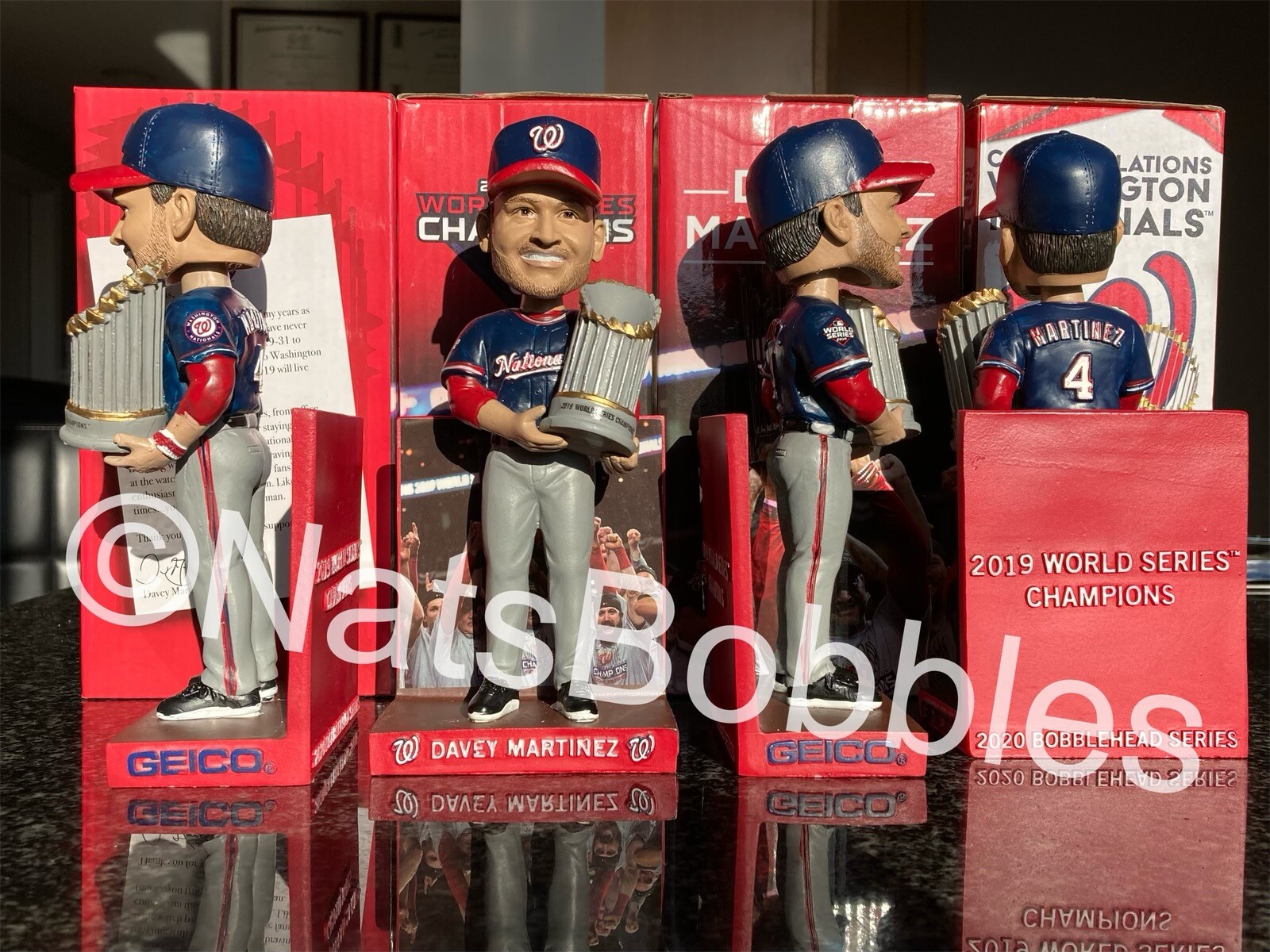 Davey Martinez Bobblehead Washington Nationals SGA 6/28 World Series ...