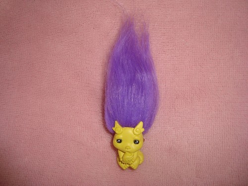 The Zelfs yellow body & purple hair wings on back Pencil Topper 1.5" T ...