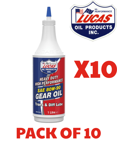 Lucas Oil 10043 SAE 80W-90 Heavy Duty Gear Oil Trans Diff Lube 1 QT ...