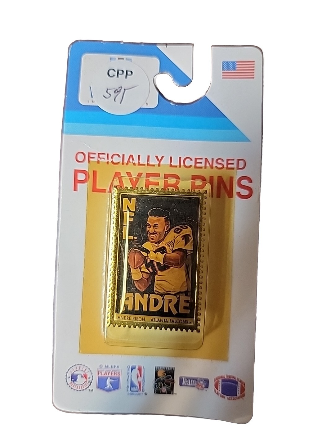 Wincraft Vintage Collectors Stamp NFL Pin Andre Rison Atlanta Falcons ...