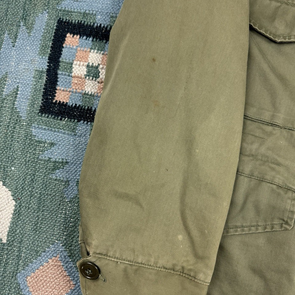 Vintage M52 Field Jacket Faded Drab Olive Green US Military Sateen Coat ...