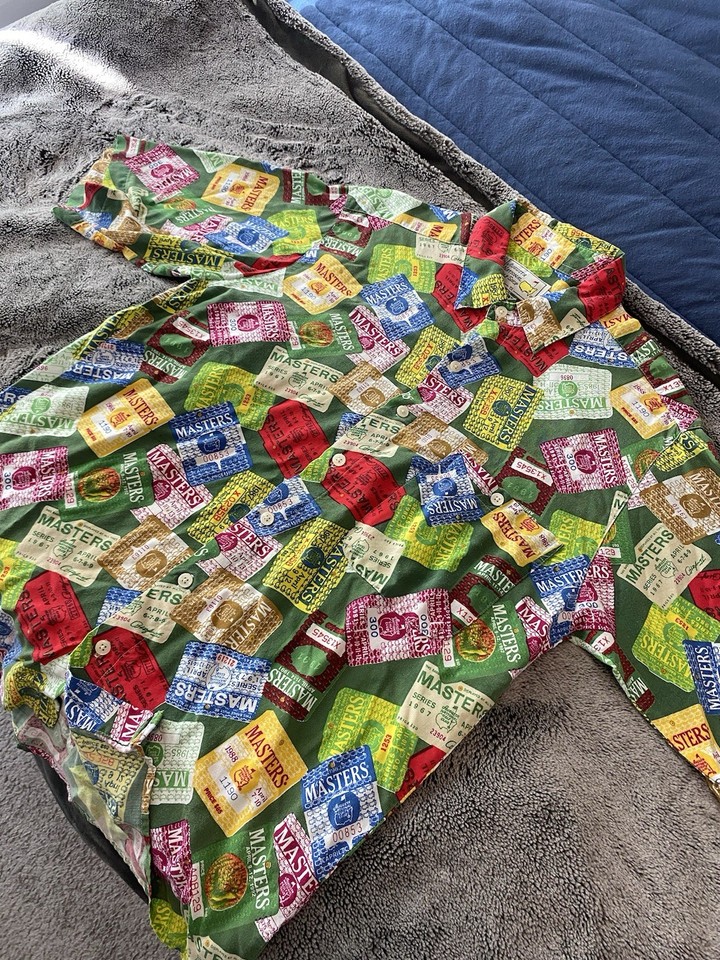 Rare Vintage Augusta National Golf Club Badges All Over Shirt from ANGC ...