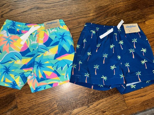 Chubbies 2T NWT Bathing Suits- 2 Suits Tiny Trees And Mini Wave Dashers ...
