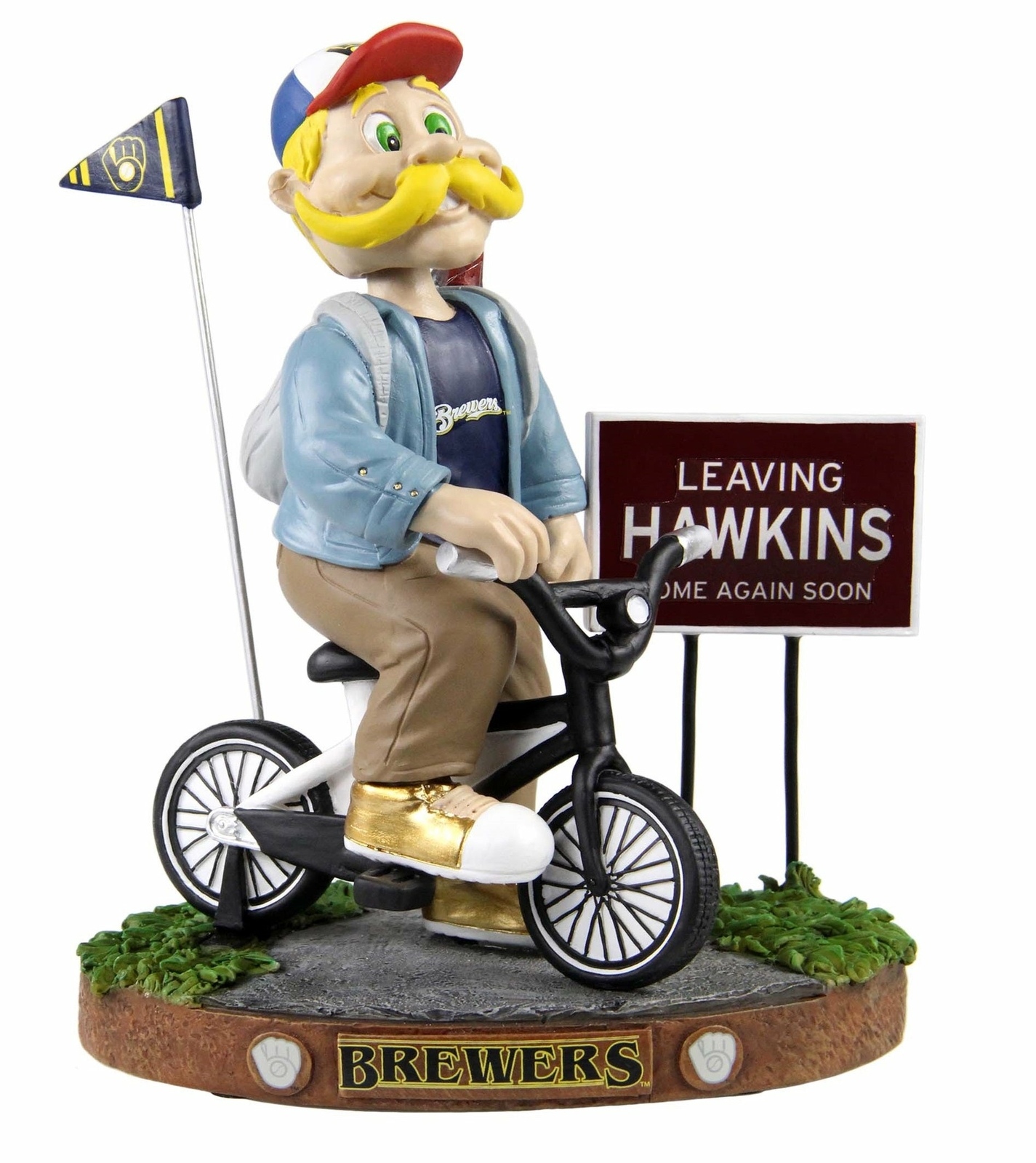 Bernie Brewer Milwaukee Brewers Stranger Things Mascot on Bike ...