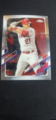 2021 Topps Chrome Mike Trout Base Los Angeles Angels #27 | eBay