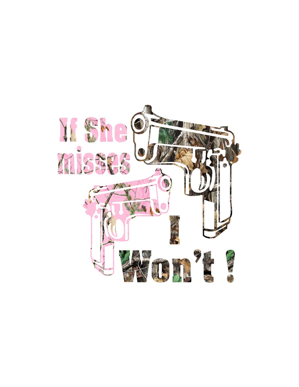 Pink Camo Revolver