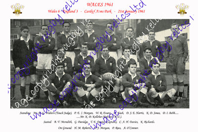 WALES 1961 RUGBY TEAM PHOTOGRAPH (v England) | eBay UK