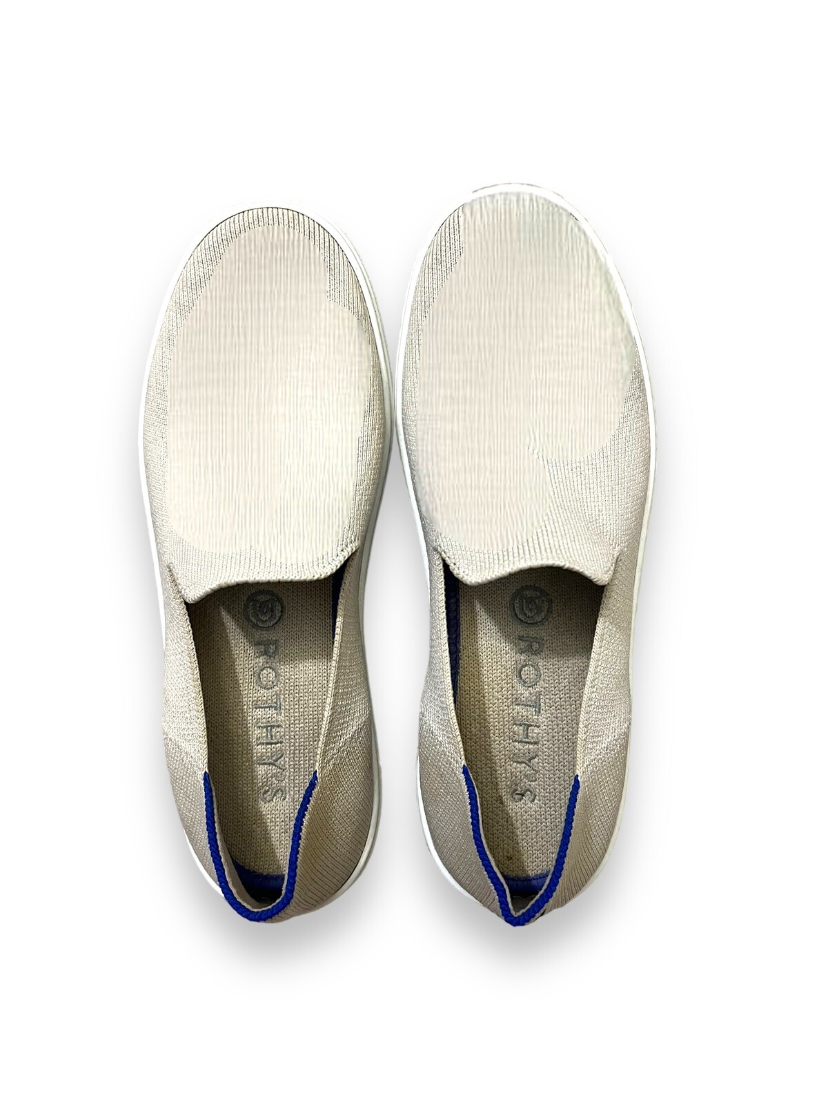 ROTHYS Slip On Sneaker Flats Off-White Beige Size 6.5 - Gem