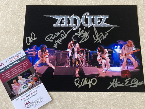 ANGEL Group Signed 8x10 PHOTO JSA COA x6 PUNKY MEADOWS Frank Dimino ...
