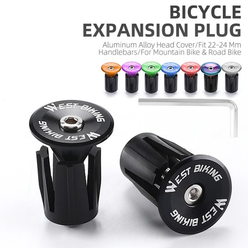 2PCS Mountain Road Bike Bicycle Aluminum Alloy Handlebar Plugs Bar End ...