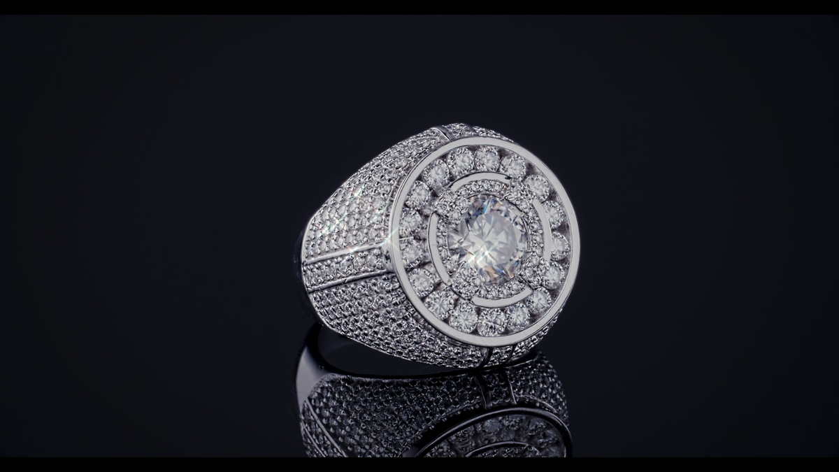 Icy Silver Wedding Rings Background