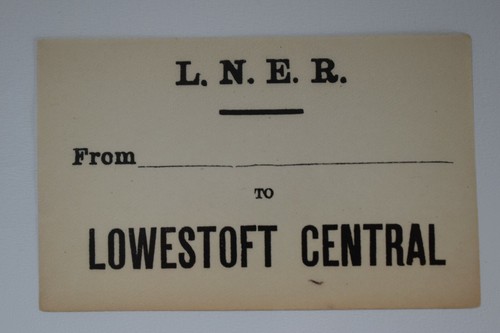 LNER Railway Luggage Label LOWESTOFT CENTRAL (Ref552-2) | eBay UK