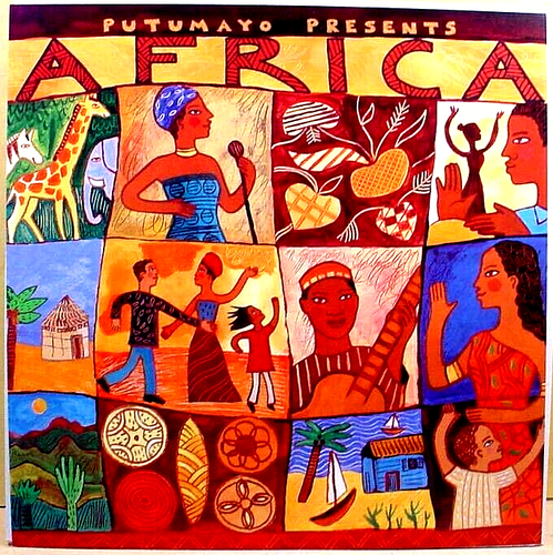 PUTUMAYO - Africa / Caribe! - PROMO 12" x 12" cardboard cover slick ...