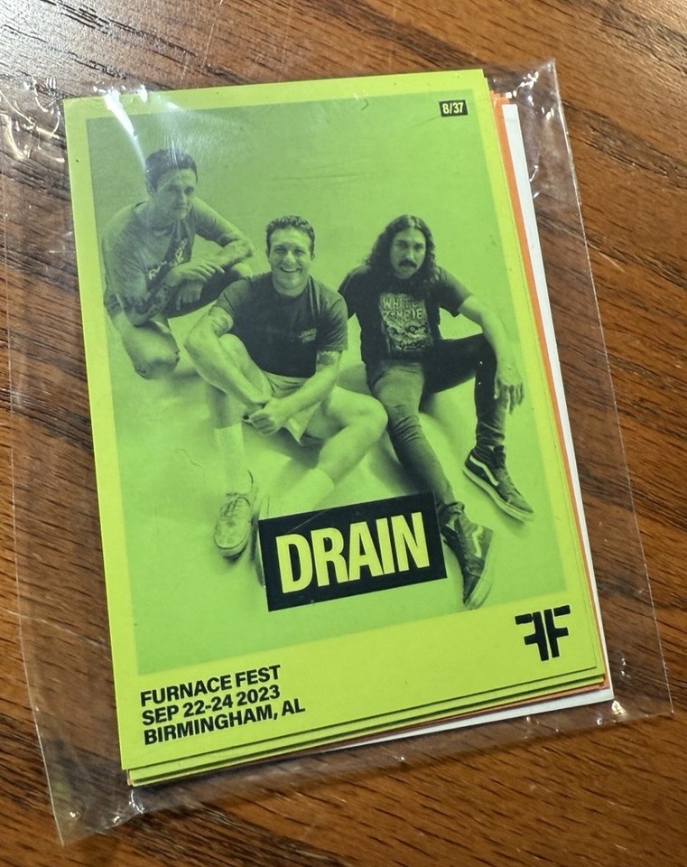 Furnace Fest 2023 band Trading Cards (set Of 8) Drain, Anberlin, SAOSIN ...