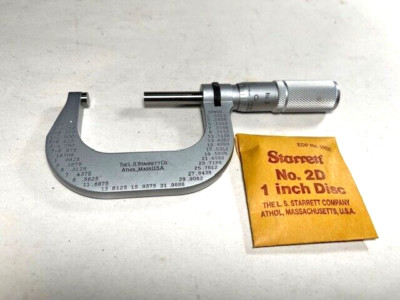 Starrett 1"-2" Outside Micrometer Cat# T2FL | eBay