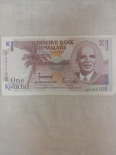 MALAWI 1 KWACHA Banknote World Paper Money UNC Currency Bill Note BP ...