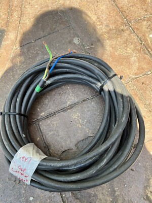 Rubber flex Cable 4mm Black HO5 VVF 3 Core Cooker Hob 4.0mm Flexible 15 ...