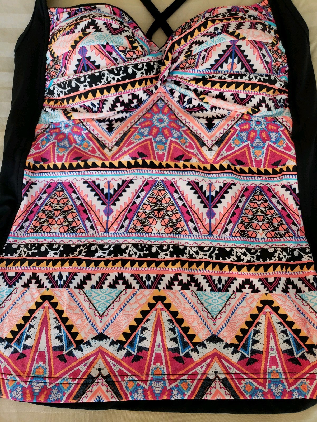 NWT Seafolly Women's Twist Front Soft Cup Halter Tankini, US 12, Sahara ...