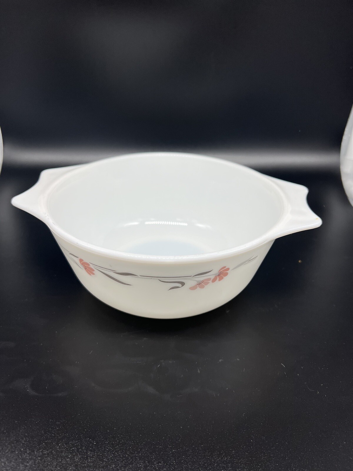 Vintage, Pyrex England, Baking Dish, Bowl, White w/ Pink Flowers | eBay