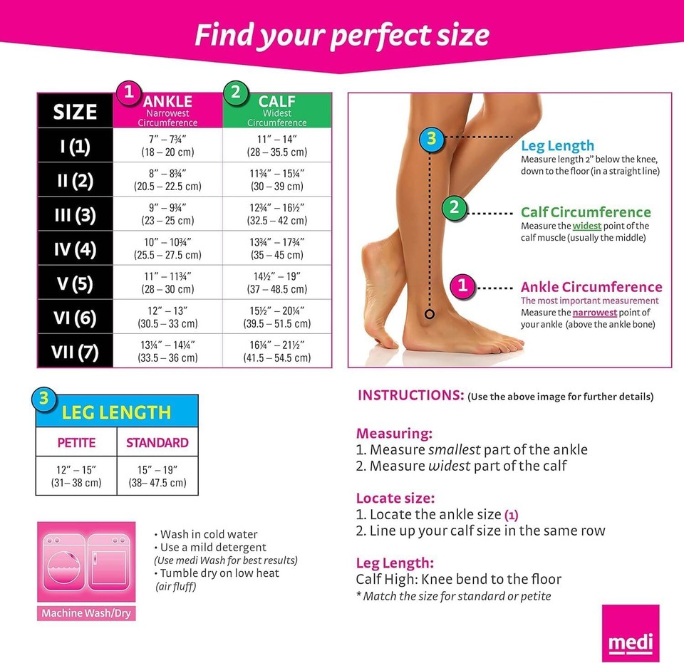 MEDIVEN Sheer & Soft Petite Calf Compression Stockings Pick Size ...