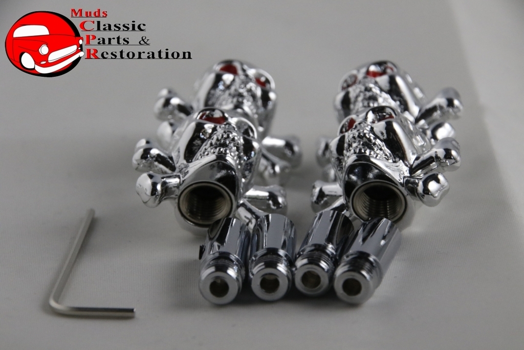 Cat Whisker Curb Feelers Finders Scrapers Tire White Wall Savers Skull ...