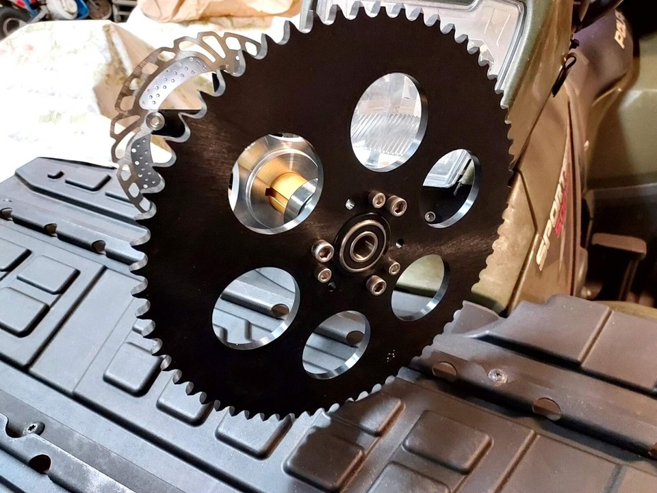 REAR Hub #40/420 sprocket disc brake 1 1/4" tubing 5/8 bearings Mini ...