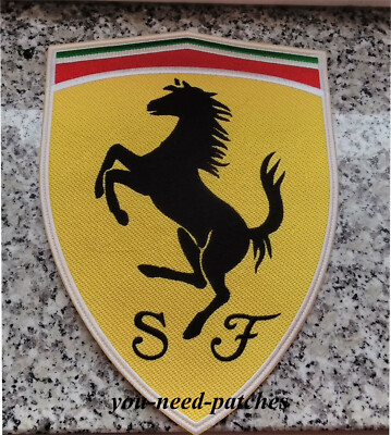 F1 Formula Ferrari Patch Huge 10 " SPORTS Car Racing Car Sew On ...