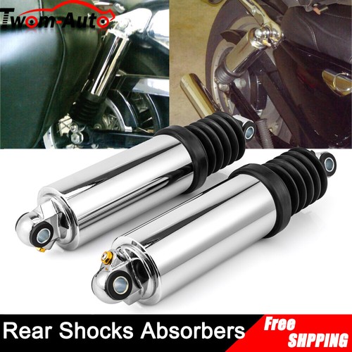 Chrome Rear Air Shocks For Harley Road King Street Electra Glide Ultra ...