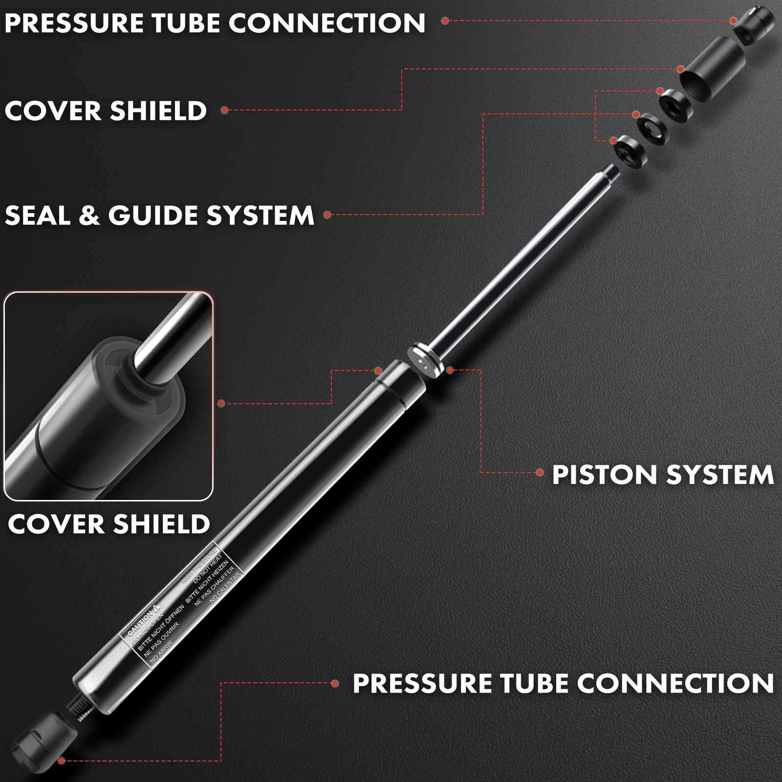 2x Tonneau Cover Lift Support Shock Strut for Ford F-150 Harley ...