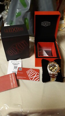 Duxot Accelero Rainbow Stainless Steel 40mm Meca-Quartz Wristwatch DX ...