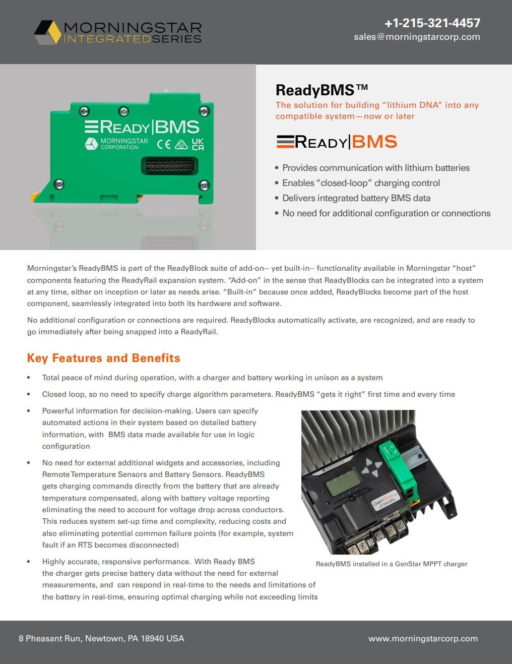 Morningstar RB-BMS ReadyBMS Block for GenStar MPPT Solar Controllers | eBay