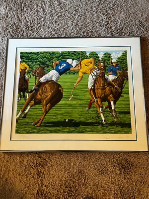 Rick Rush “The Last Chukker” Signed And Numbered Framed Serigraph Print ...
