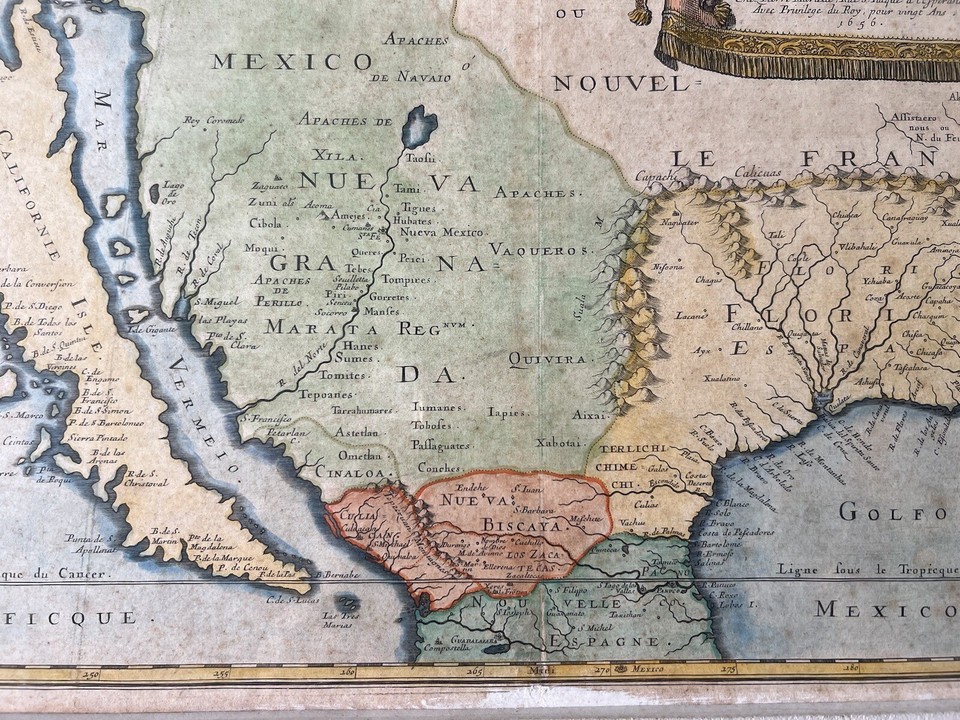 LE NOUVEAU MEXIQUE Et LA FLORIDE CALIFORNIA Antique Map 1656 Nicolas ...