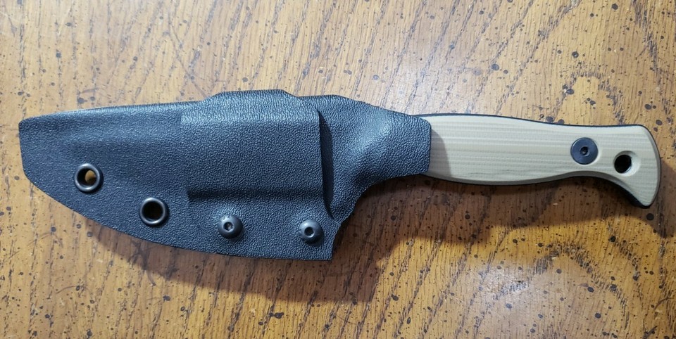 Half Face Blades HFB Extremis MK1 3.5" S35VN Blk Cerakote Blade Tan G10 ...