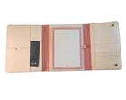 Kikki.K Leather Compendium Pink Trifold Notepad Padfolio "Today is Your ...