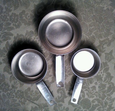 3 Pc SET Vintage Stainless Steel Foley Measuring Cups 1/3 ½ & 1 Cup | eBay