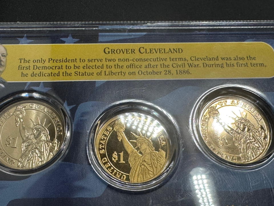 C-070 Grover Cleveland Presidential 3 Coin Set First Day of Issue ...