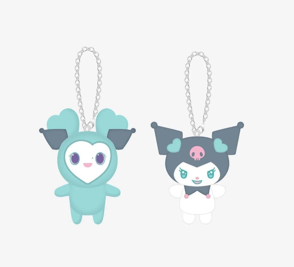 Twice Lovelys × Sanrio Characters Plush Bag Charm Mina Mively Kuromi ...