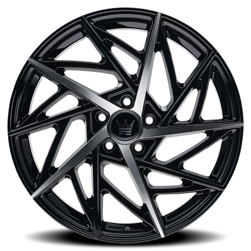Mazzi 377 Freestyle 18x8 +35 Gloss Black Machined Wheel 5x108 5x4.25 ...