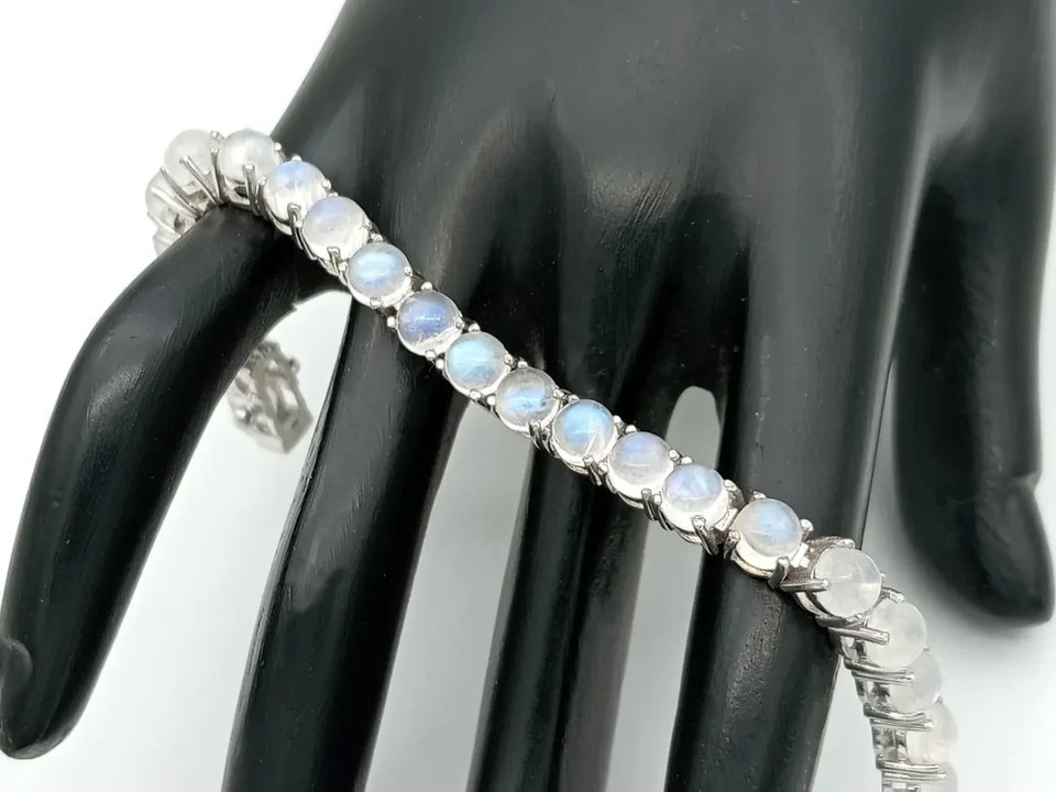 Regenbogen Mondstein Armband 925 Sterlingsilber Juni Geburtsstein Gift ...