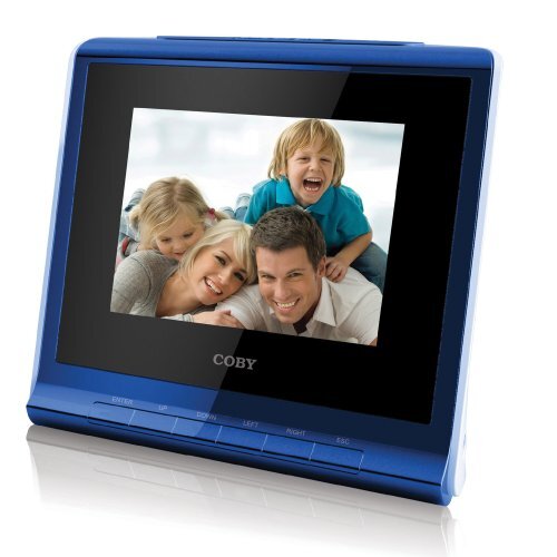 Coby DP356BLU 3.5-Inch Digital Photo Frame with Alarm Clock, Blue ...