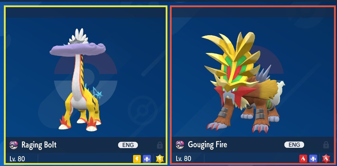 6IV Gouging Fire and Raging Bolt Bundle Pokemon Scarlet/Violet | eBay