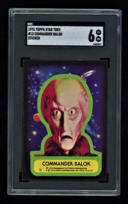 1976 Star Trek Sticker #13 Commander Balok - Graded SGC 6 EX-NM | eBay