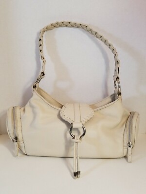 Michael Rome Ivory Cream Beige Shoulder Bag Purse Italian Genuine ...