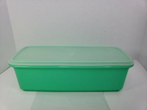 Tupperware Bread Box Celery Veggie Keeper #782 Jadite Green W/ Lid #784 ...