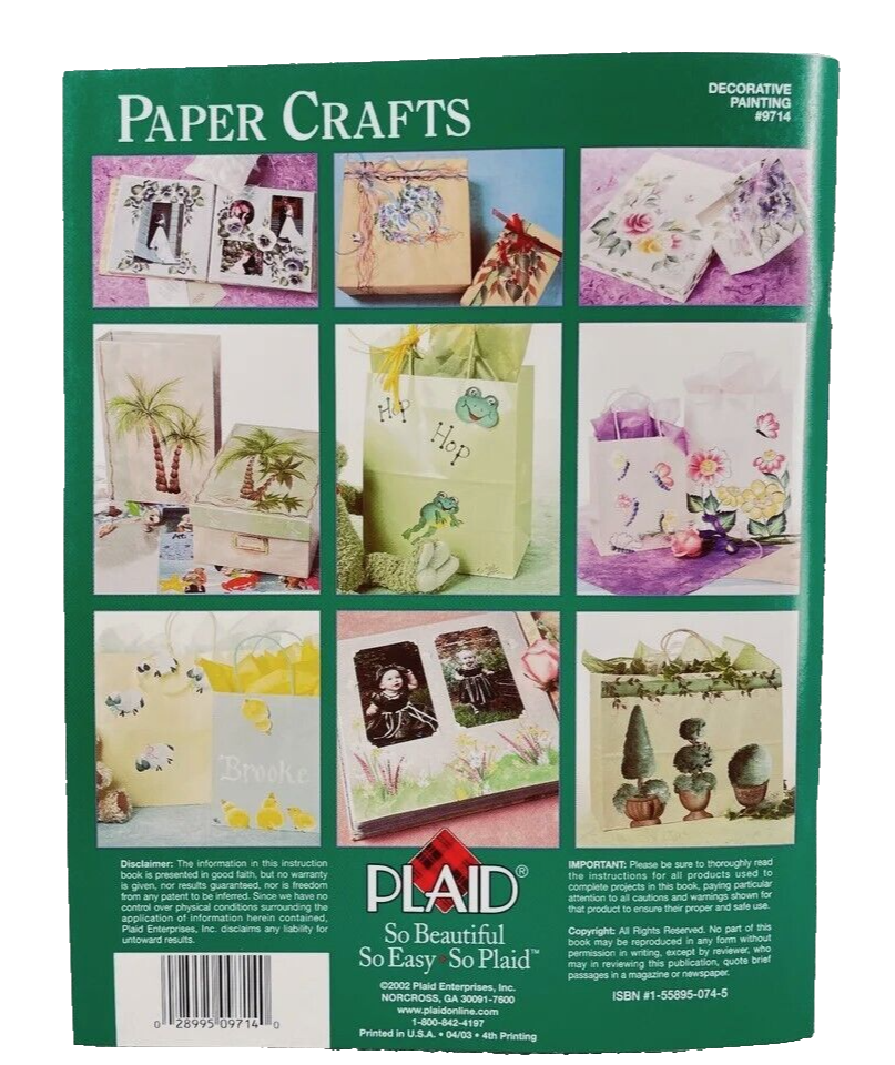 One Stroke PAPER CRAFTS Donna Dewberry Decorative Painting BOOK WITH ...