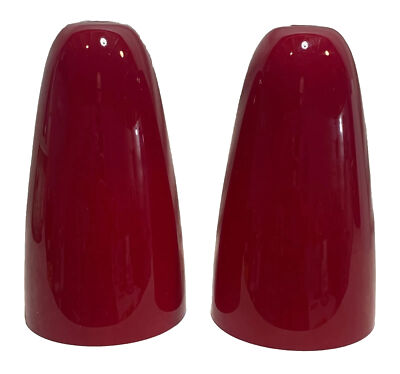 Vintage Murano Pair Cased Deep Red Lamp Bases Table Hanging Pendant ...