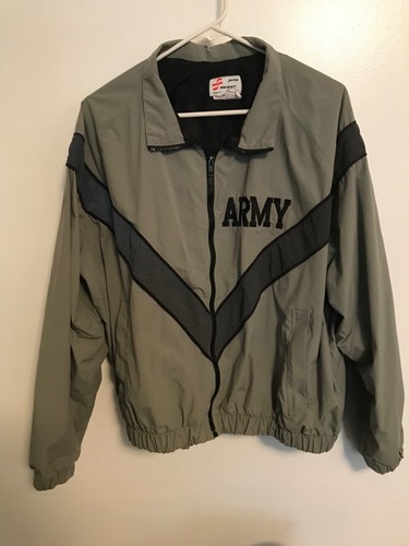 Army IPFU Jacket Mens Gray Medium Regular Full Zip Military Reflective ...