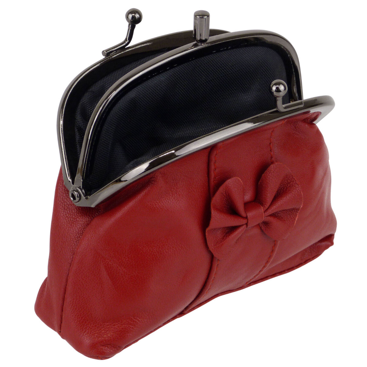 Oakridge Leather Ladies Compact Double Clasp Coin Purse | eBay