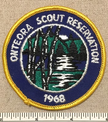VTG 1968 ONTEORA SCOUT RESERVATION Boy Scout Camp PATCH Nassau County ...